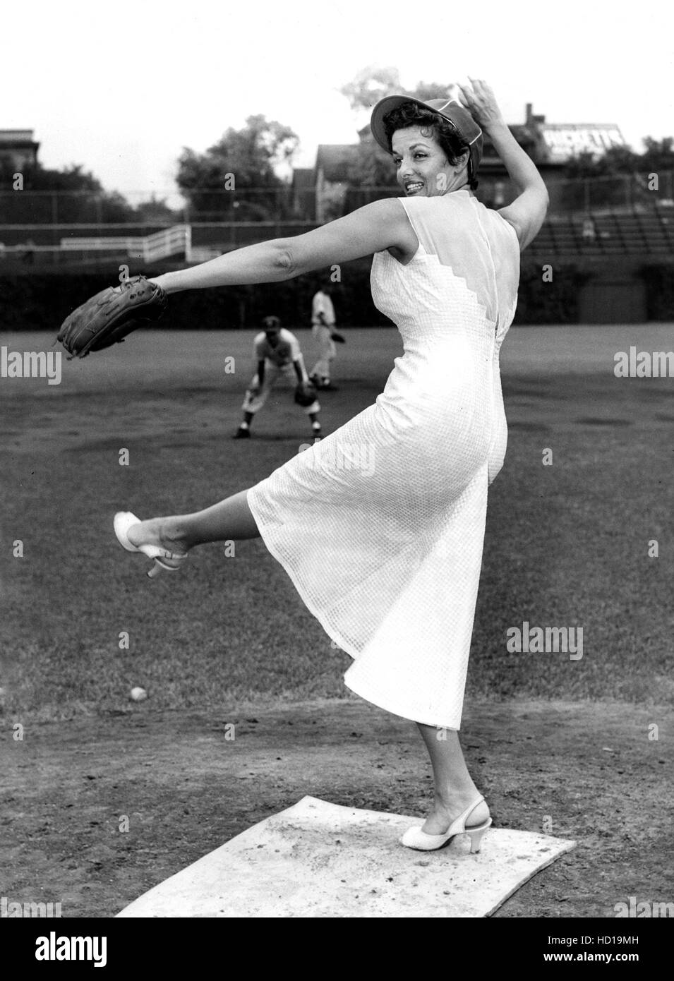 JANE RUSSELL, at Wrigley Field in Chicago circa 1957 Stock Photo - Alamy