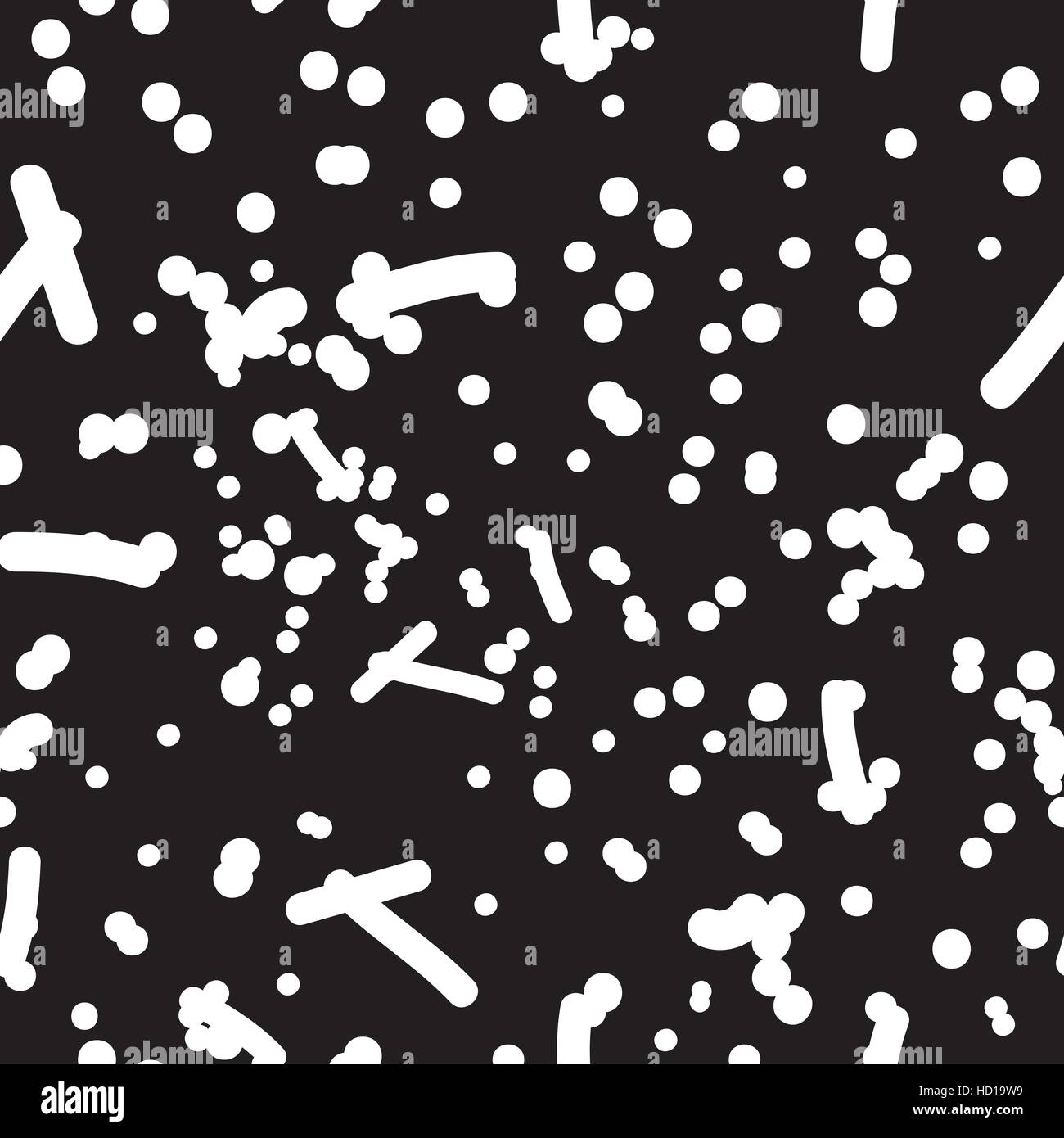 Seamless pattern with hand drawn doted doodles. Vector illustrat Stock ...