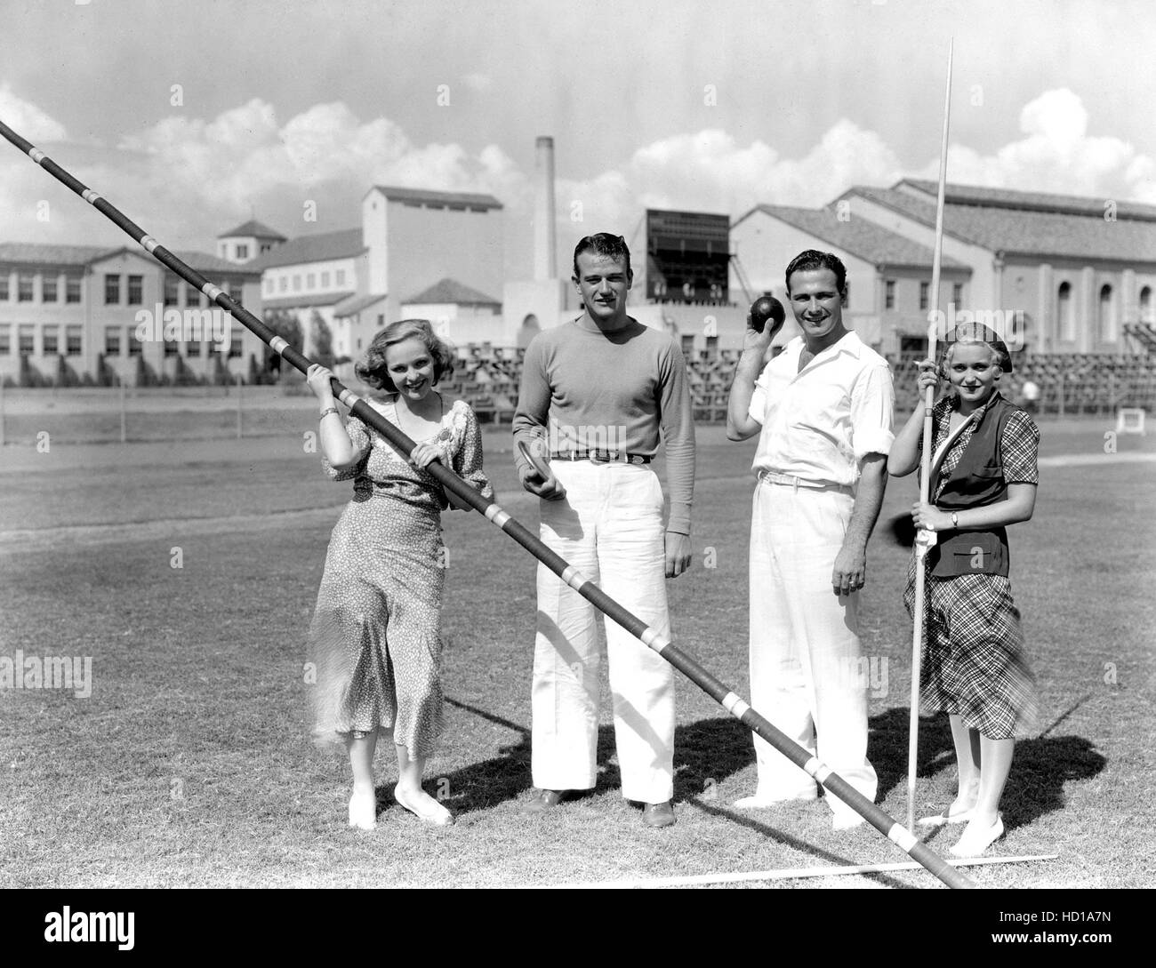 Sally Blane, John Wayne, Robert Allen and Loretta Sayers, Columbia ...