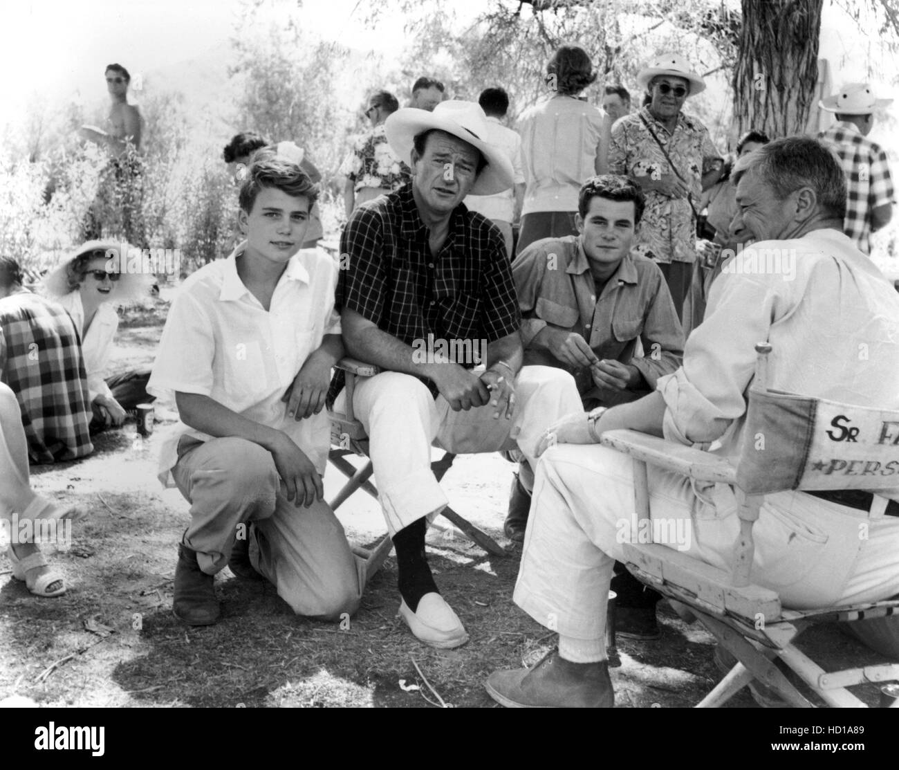 HONDO, Michael Wayne, John Wayne, Patrick Wayne on location in Mexico ...