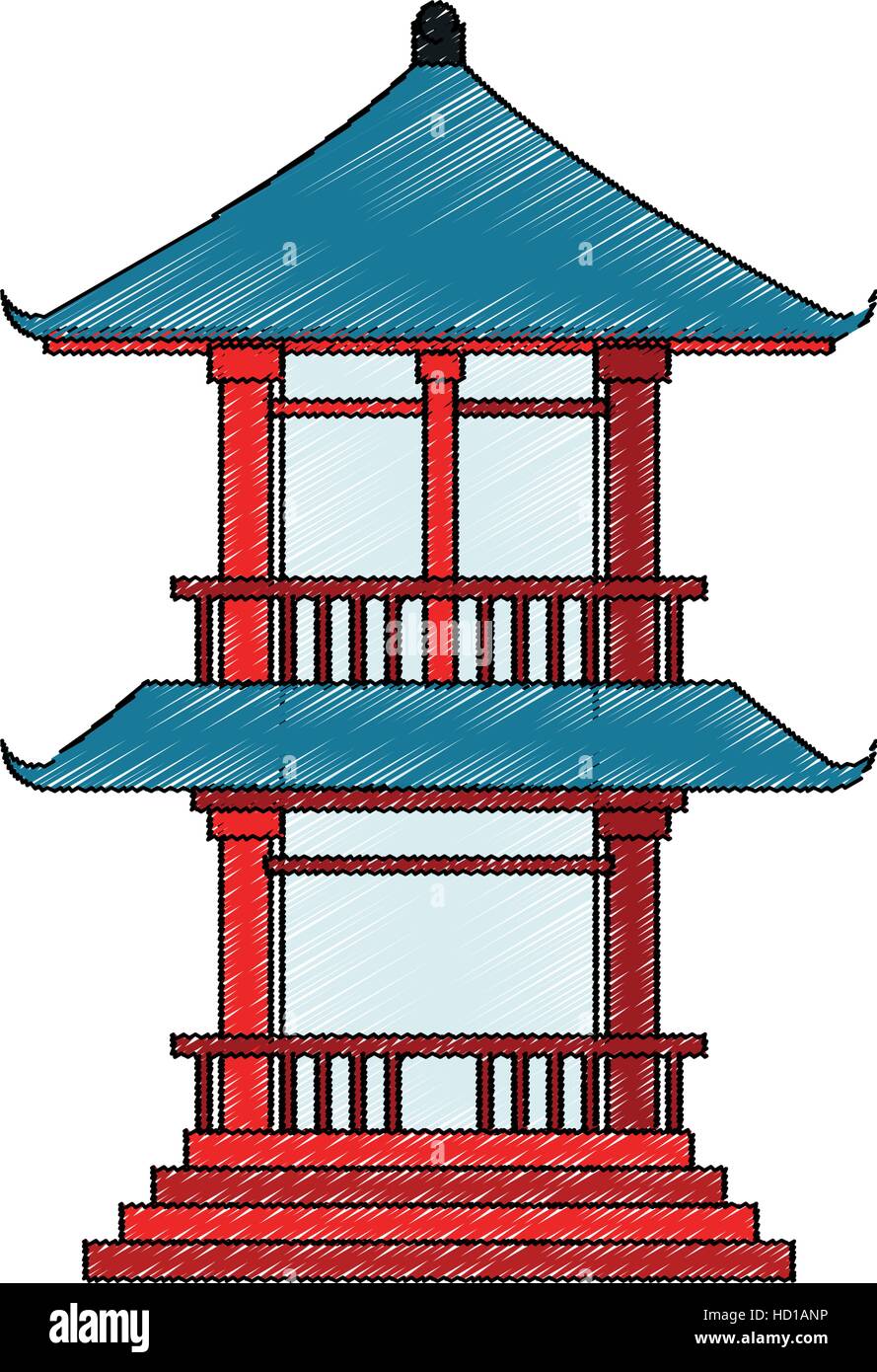 Isolated china tower design Stock Vector Image & Art - Alamy
