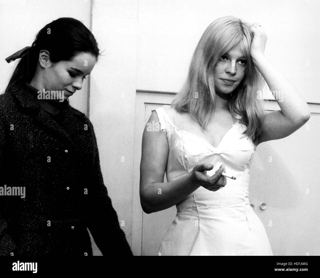 Geraldine Chaplin examines Julie Christie's costume during fitting ...