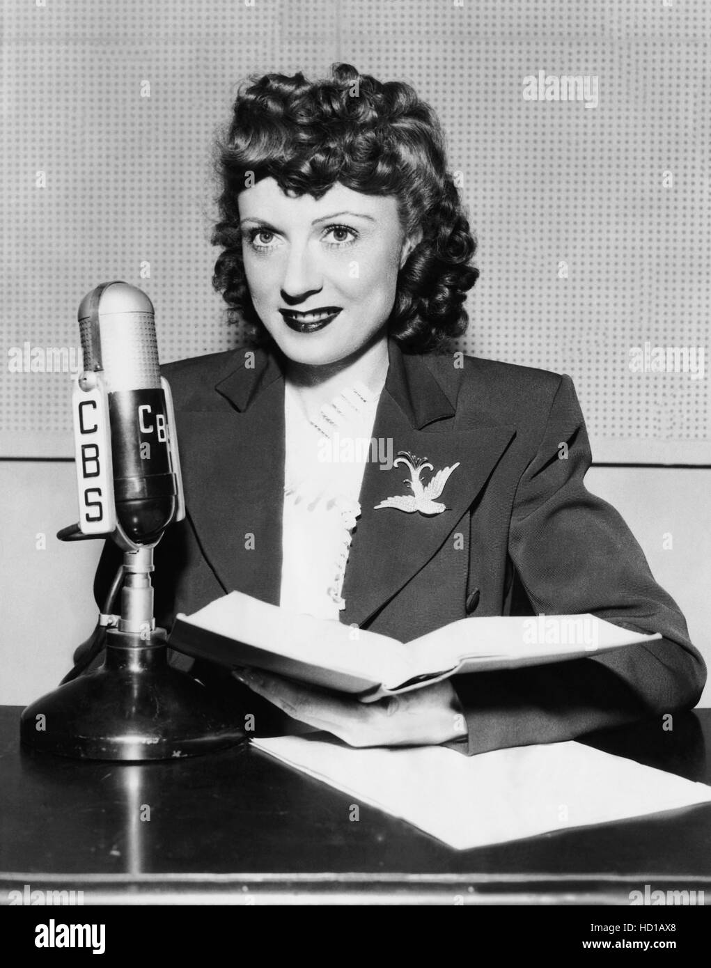 Judith Evelyn, reading from THE CITADEL over C.B.S. radio, August 2 ...