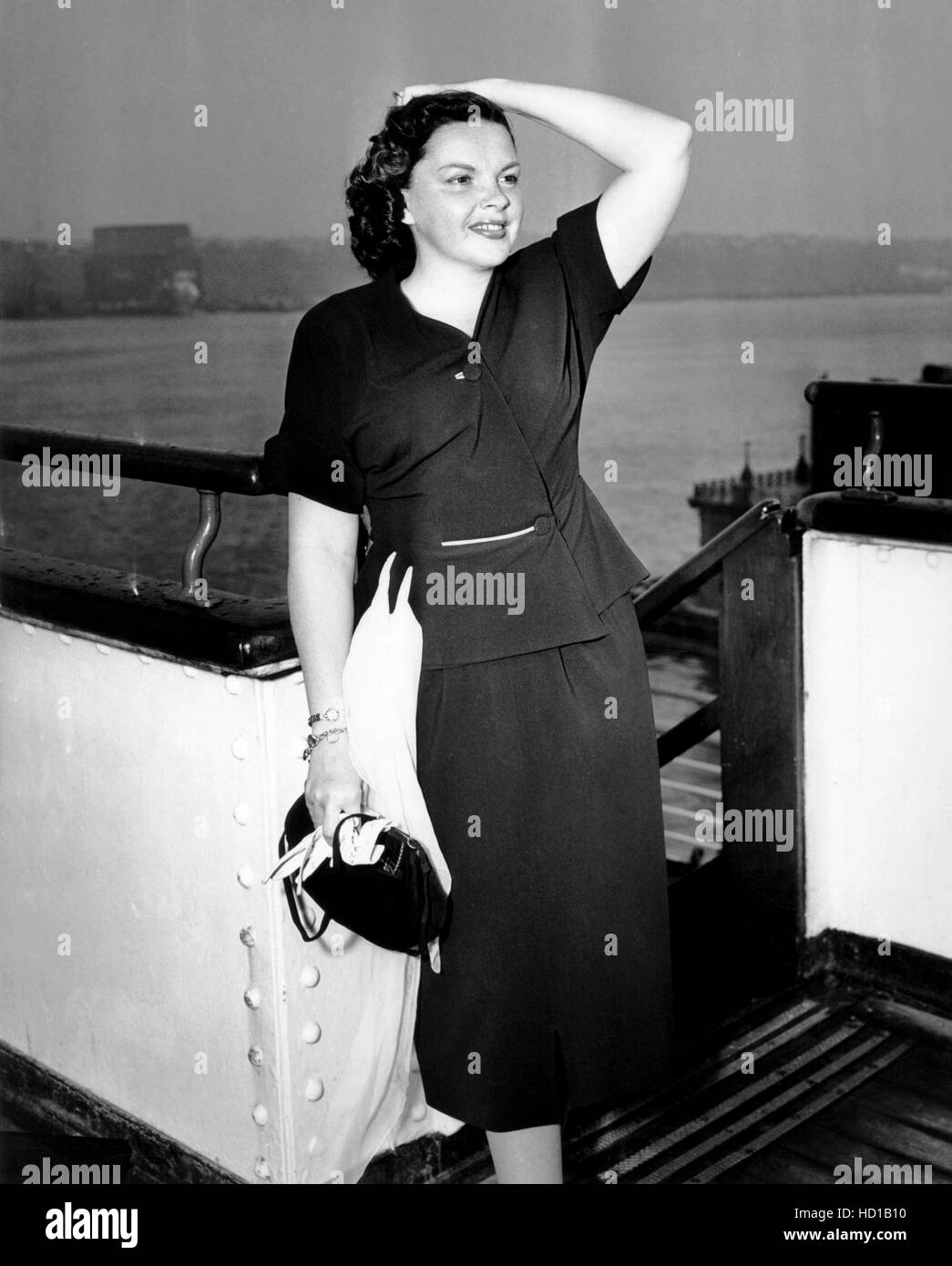Judy Garland. aboard the Queen Elizabeth, August 1951 Stock Photo - Alamy