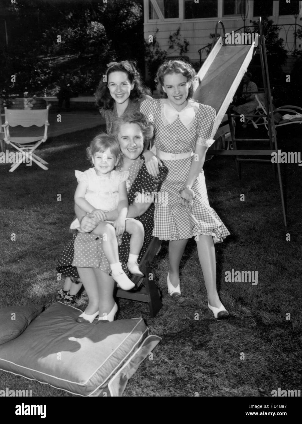 Judy Garland, right, with her mother, Ethel Gumm, sister Virginia Gumm ...