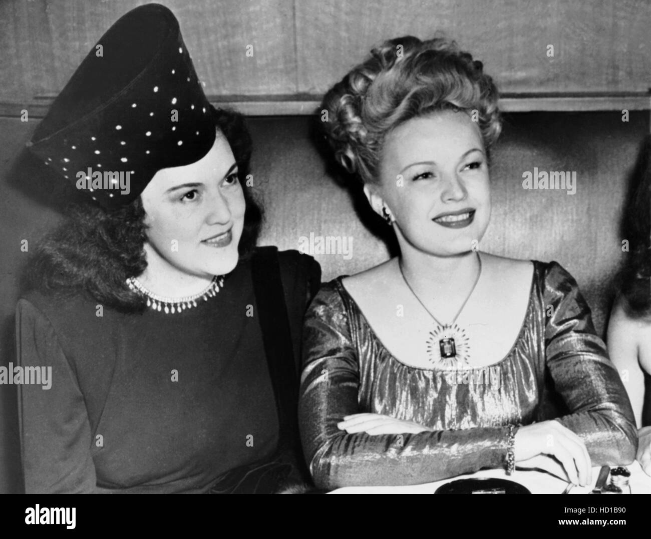 June Haver, right, and her mother, Maria Haver Ottestad, ca. mid-1940s ...