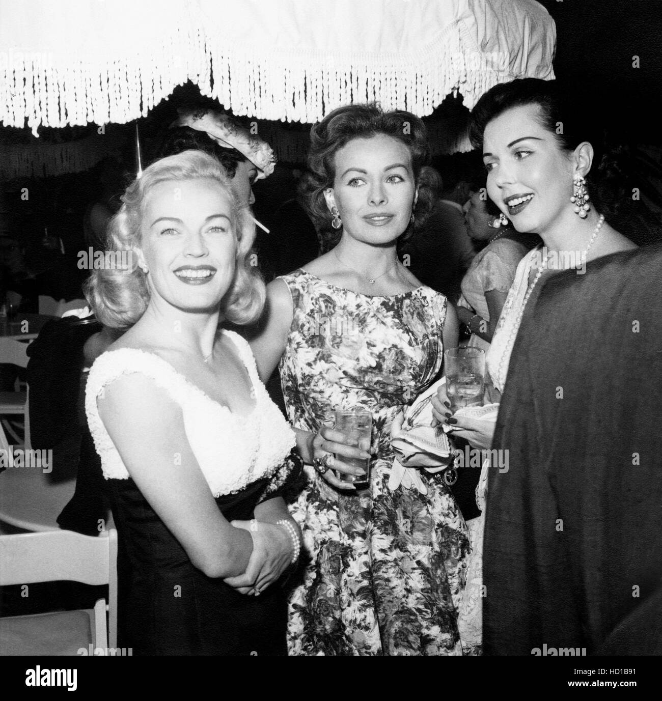 From left, June Haver, Jeanne Crain, Ann Miller, ca. 1956 Stock Photo ...