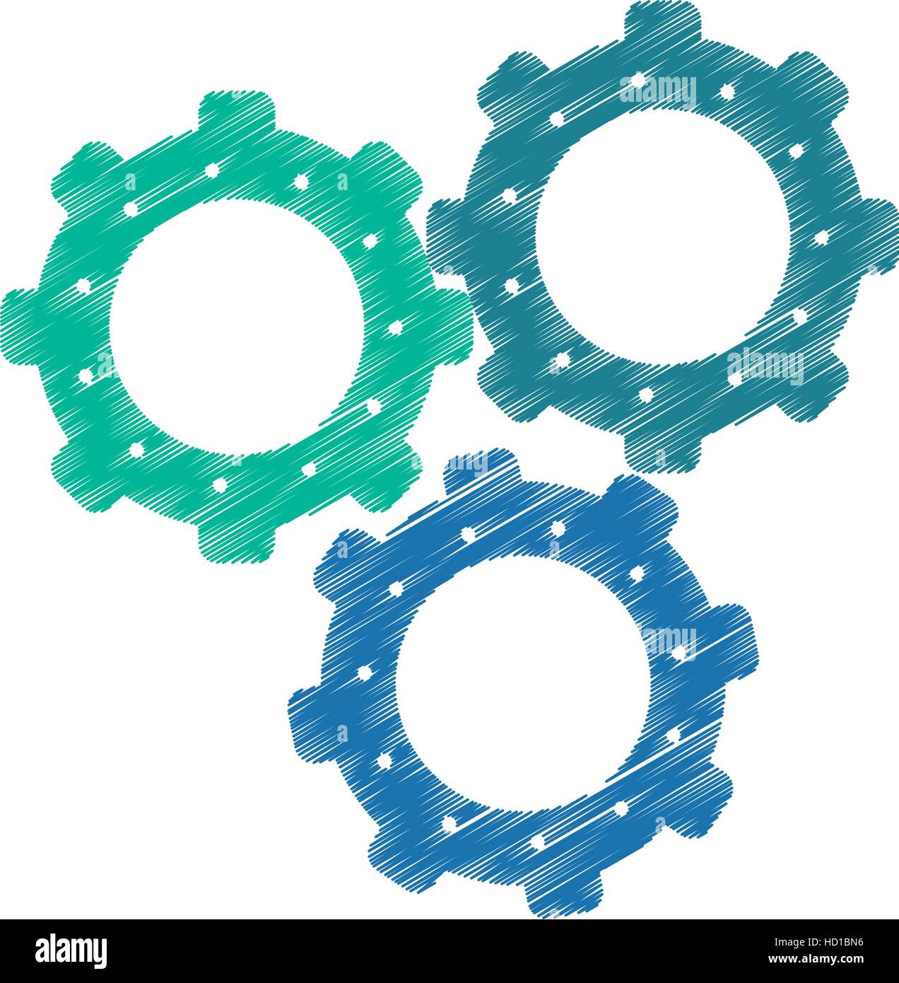 Gear teeth engine Stock Vector Images - Alamy