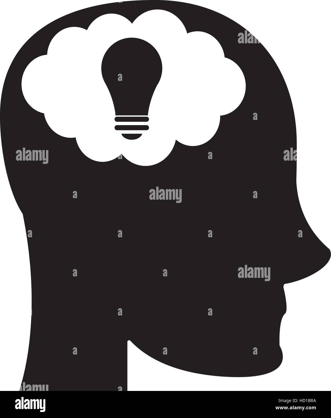 Light painting head Stock Vector Images - Alamy