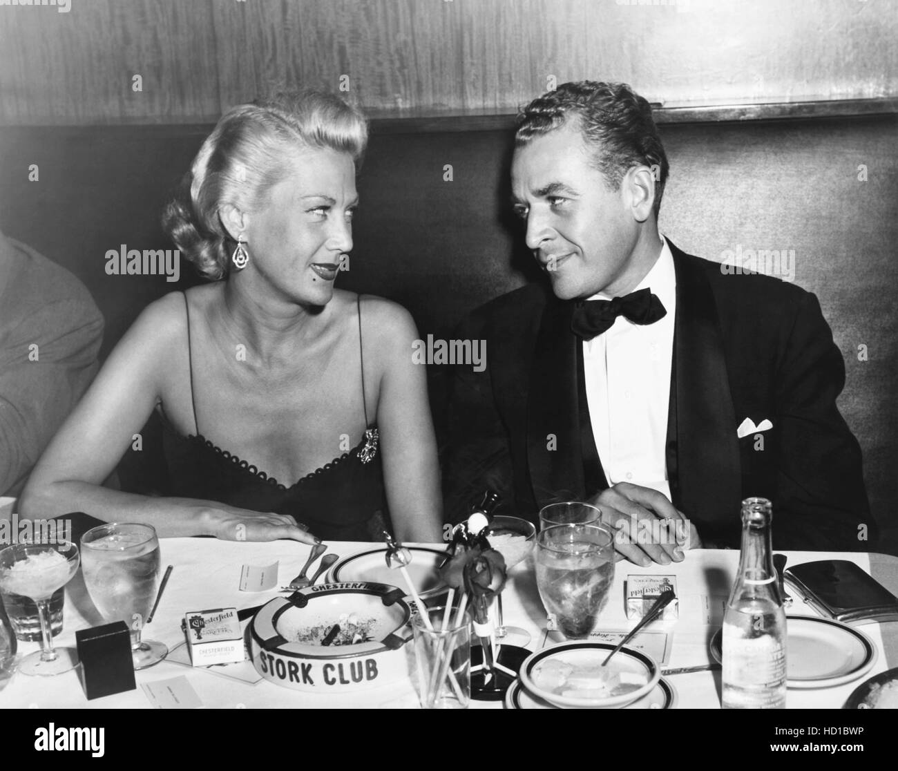 From left: Louise Allbritton, Charles Collingwood at the Stork Club ...