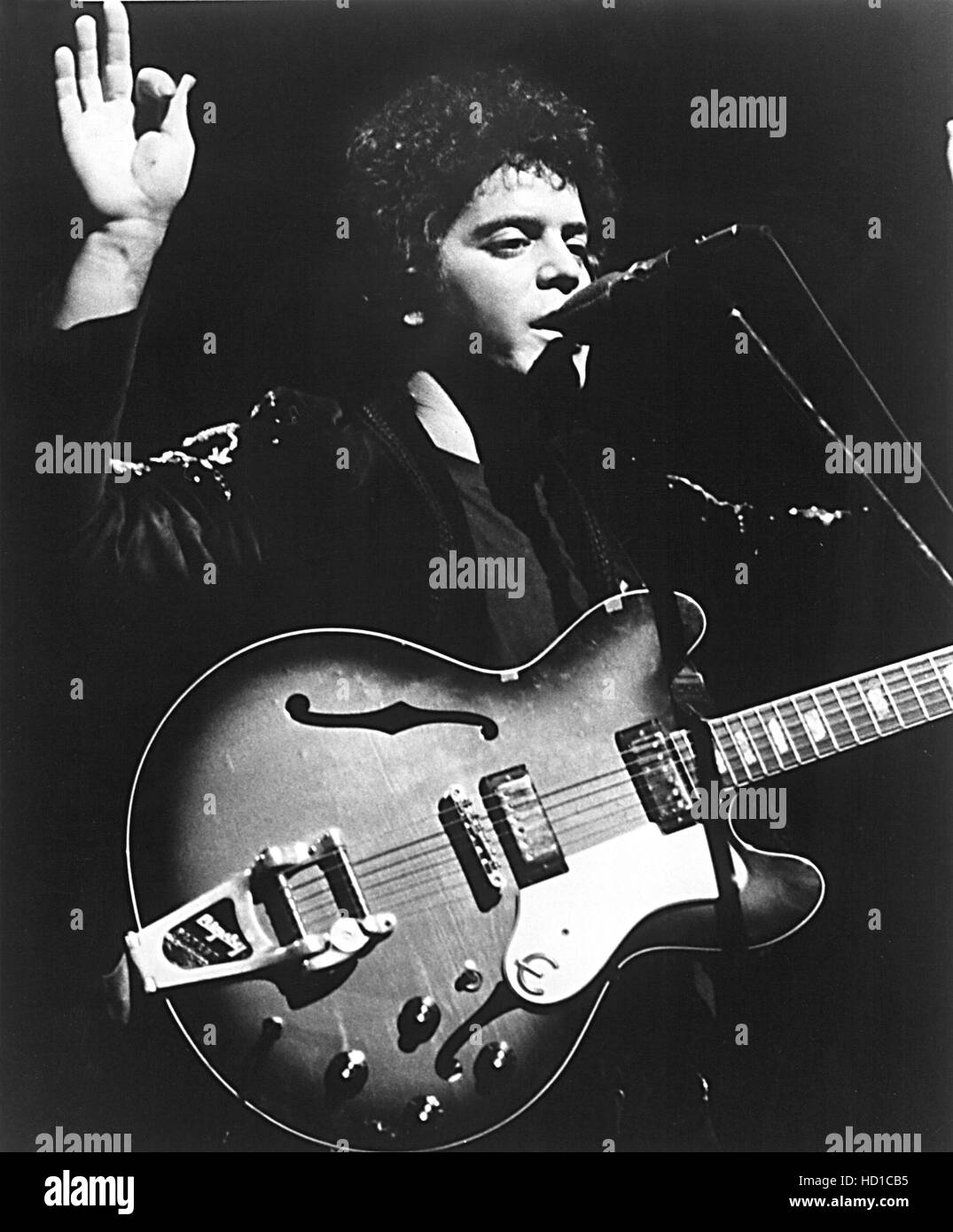 Lou Reed, early 1970s concert Stock Photo - Alamy