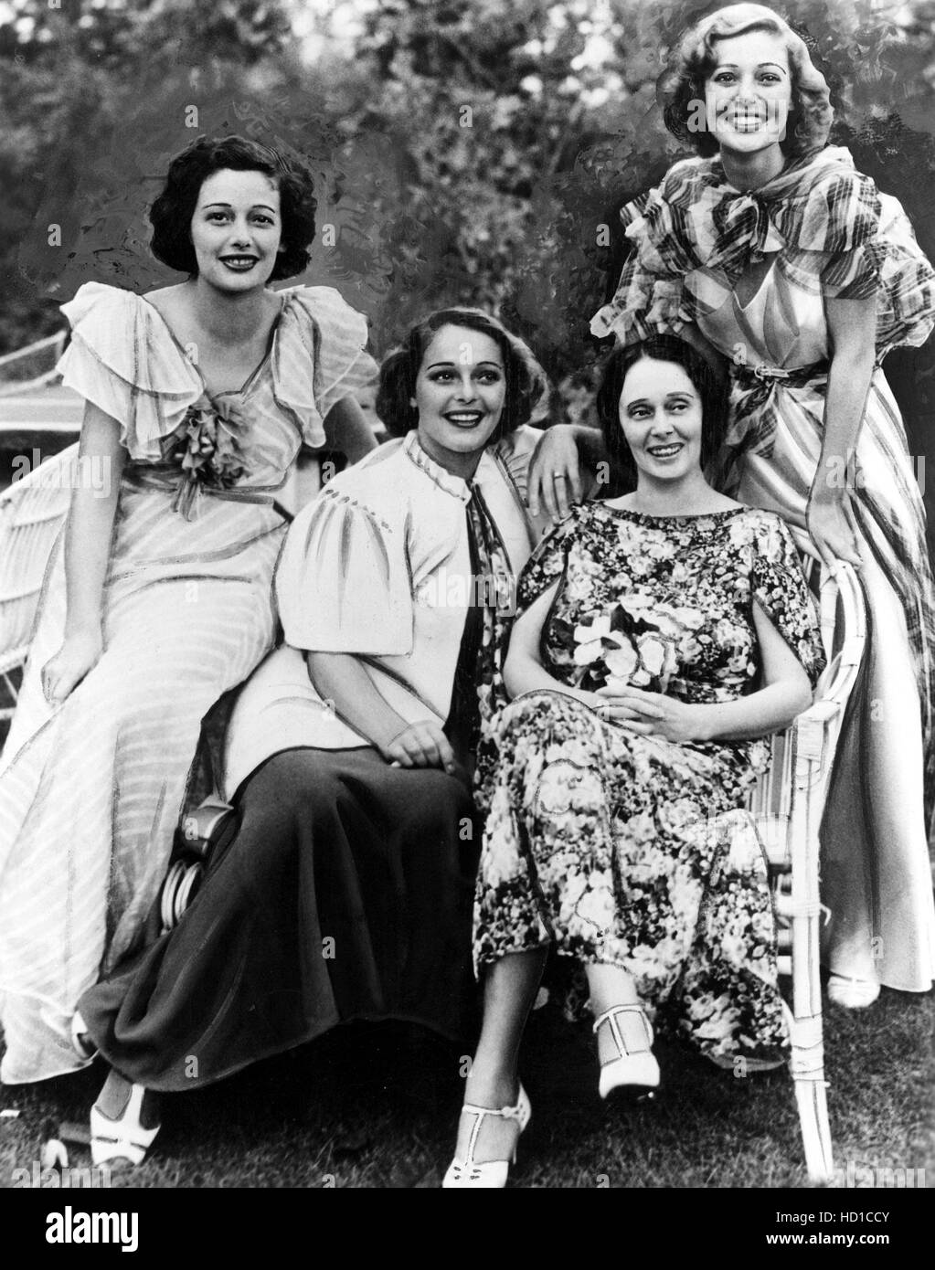 POLLY ANN YOUNG, SALLY BLANE and LORETTA YOUNG with their mother ...