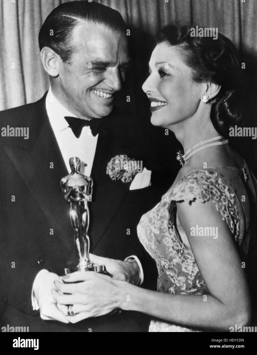 Douglas Fairbanks Jr. accepts Laurence Olivier's Best Actor Academy ...
