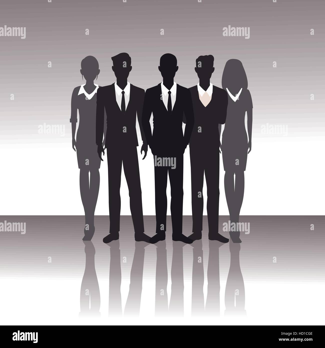 Successful corporate team group diverse Stock Vector Images - Alamy