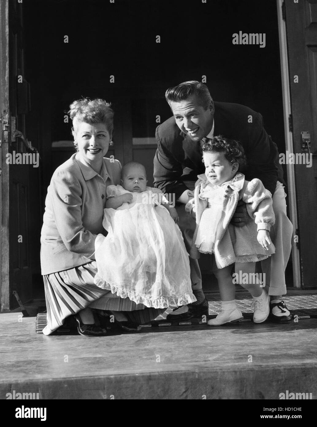 Lucille Ball, left, and Desi Arnaz, with newborn son Desi Arnaz, Jr ...