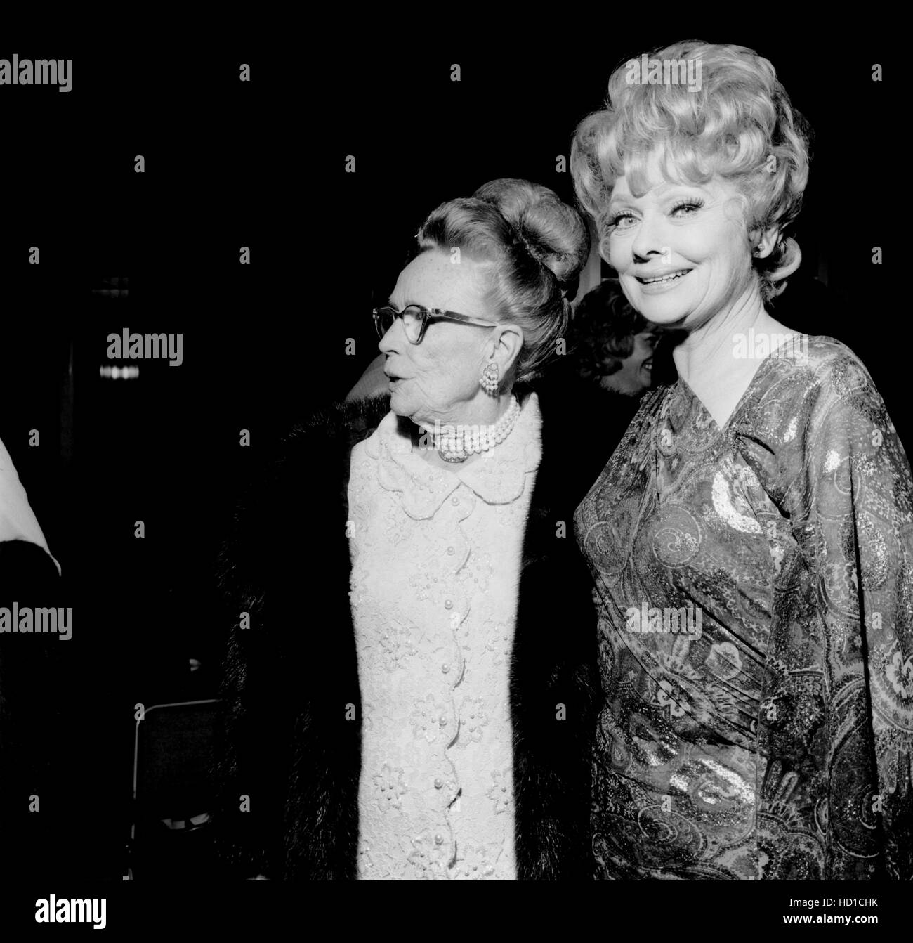 Lucille Ball, right, and her mother, DeDe Ball, June 1971 Stock Photo ...