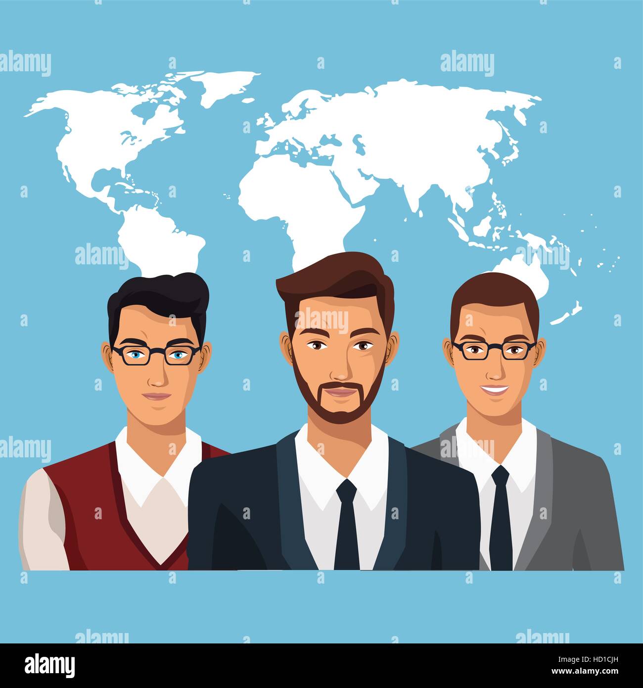 Business people collage meeting Stock Vector Images - Alamy