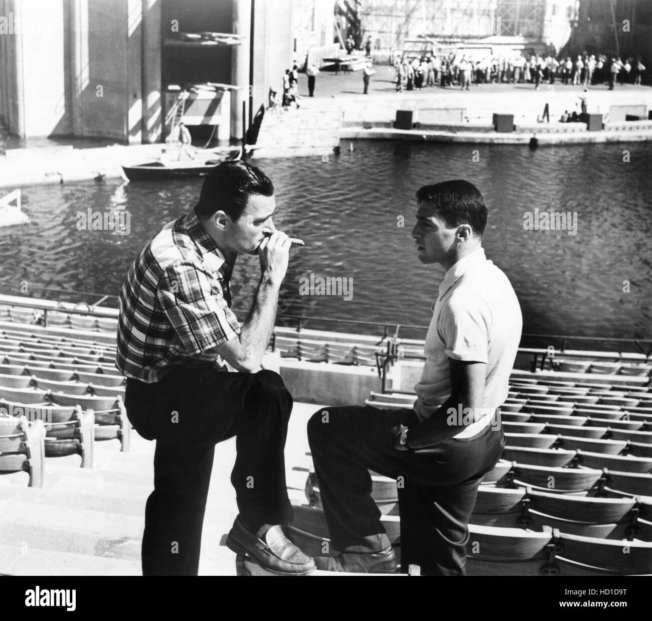Michael Todd, left, with his son, Michael Todd, Jr., at the Jones Beach ...