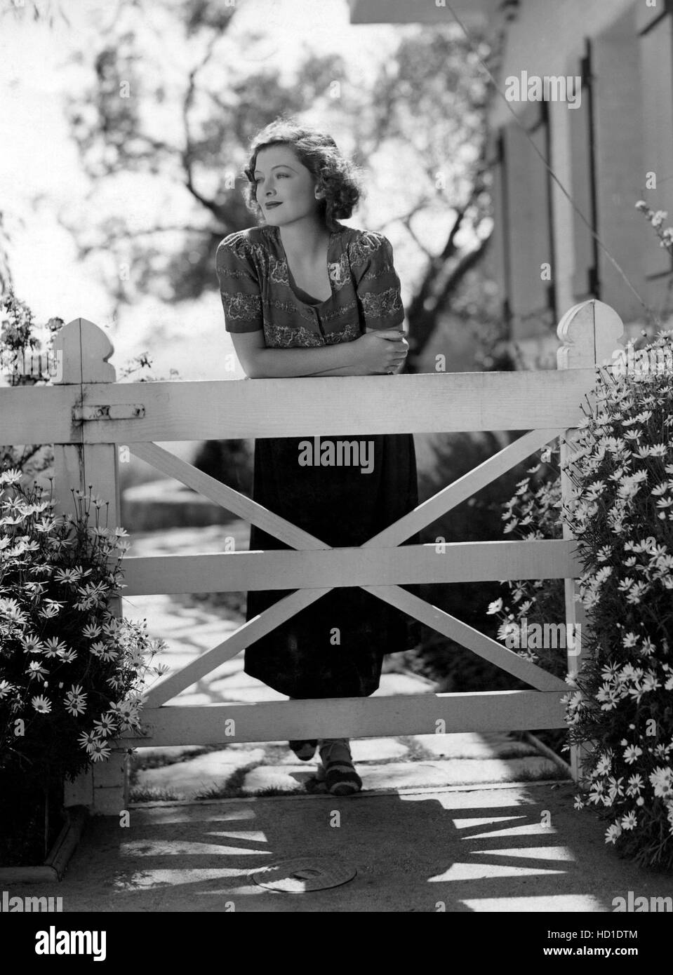 Myrna Loy relaxing at her California ranch, ca. 1938 Stock Photo - Alamy