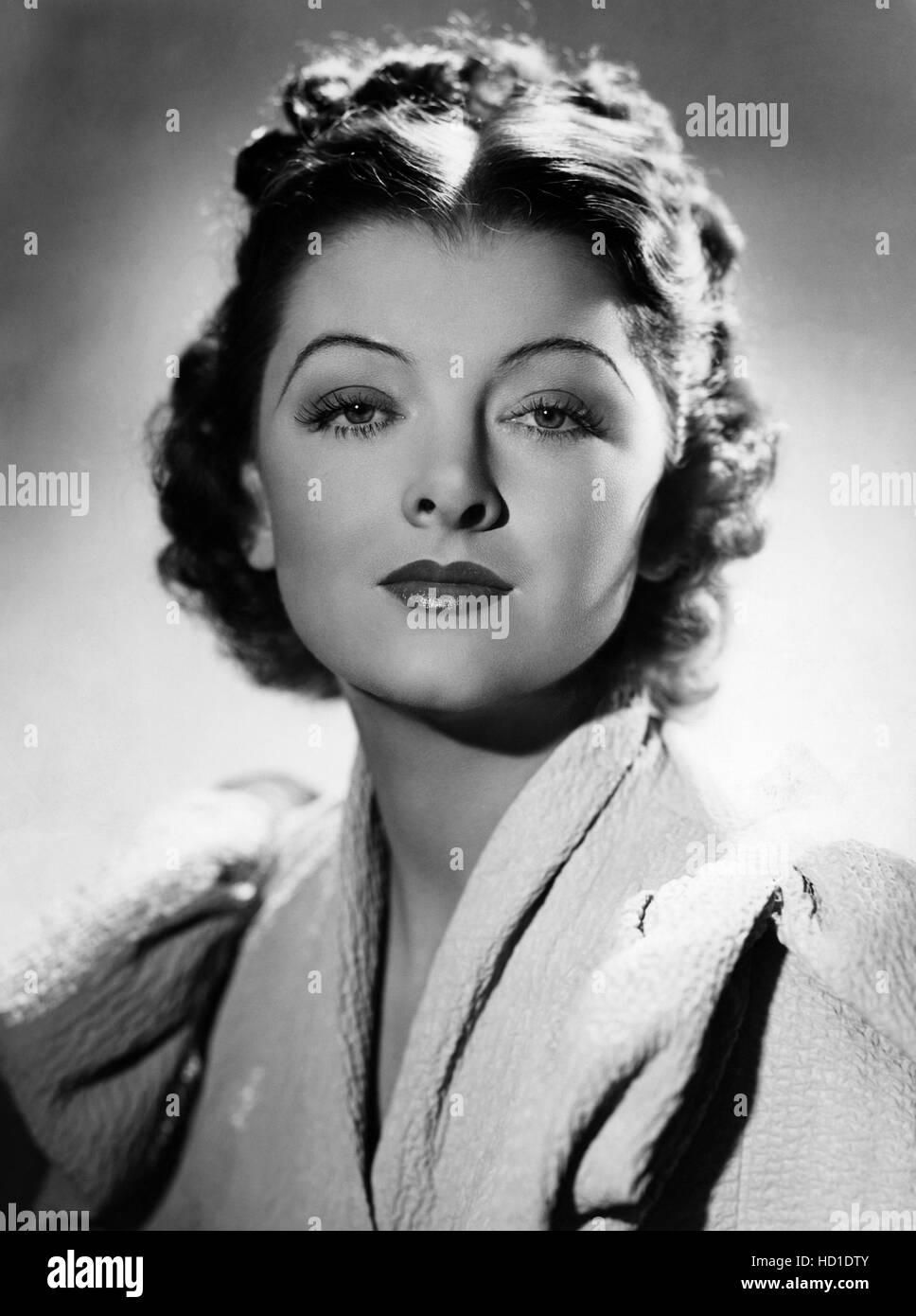 Myrna Loy, MGM photo by Hurrell, ca. 1937 Stock Photo - Alamy