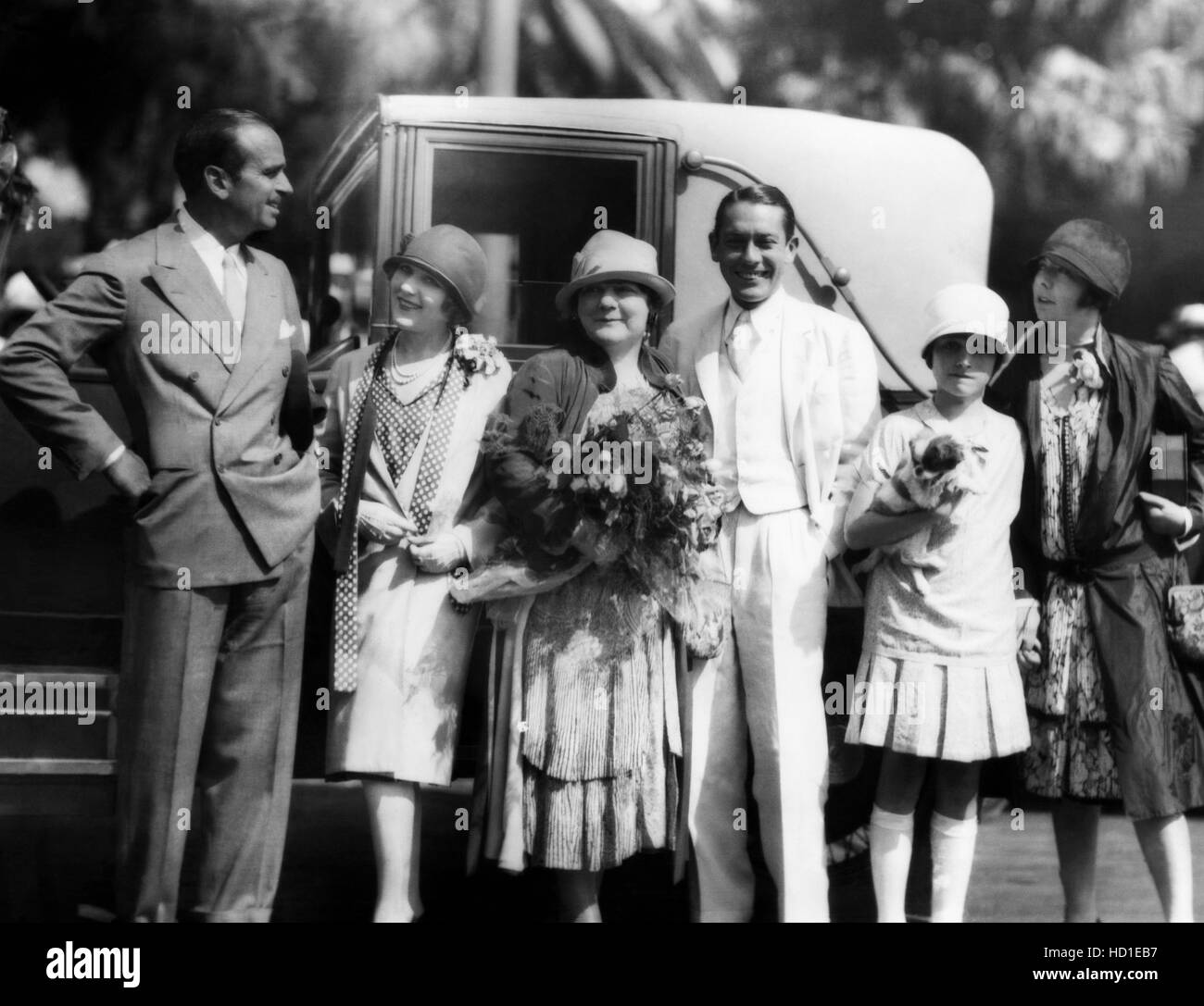 From left: Douglas Fairbanks, Sr., Mary Pickford, Charlotte Pickford ...