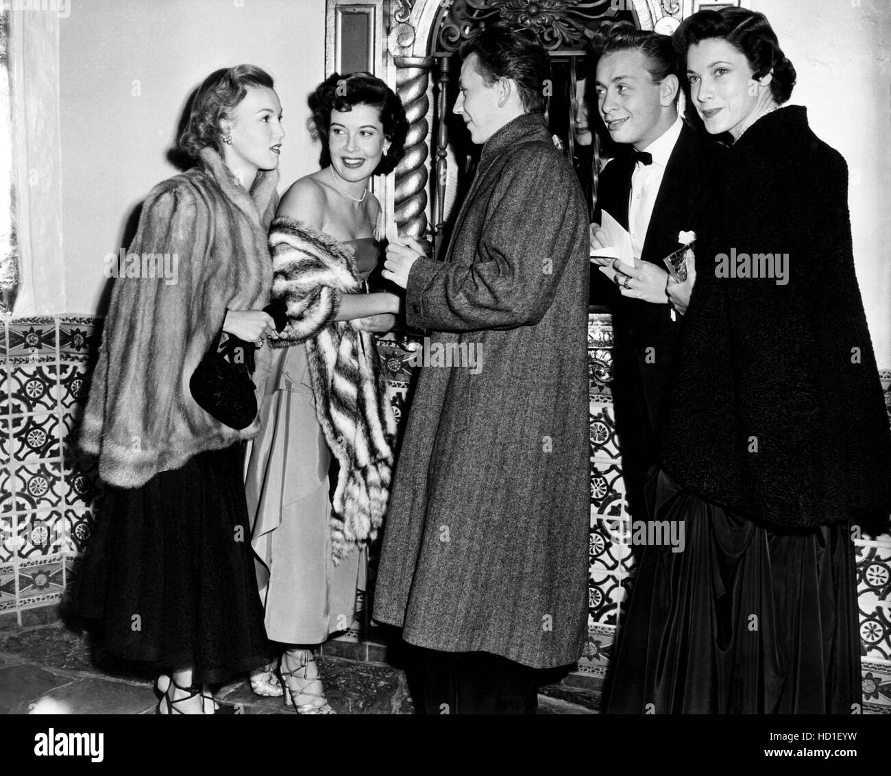 From left, Gwenn Carter, (Donald O'Connor's first wife), Gloria DeHaven ...