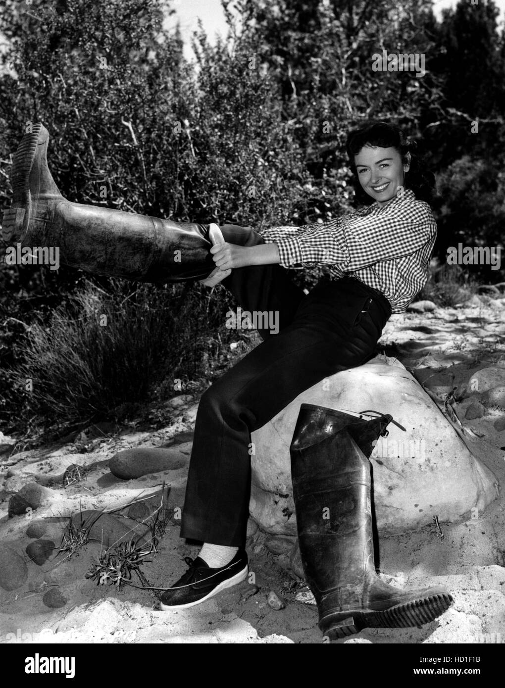 1950s fishing Black and White Stock Photos & Images - Alamy