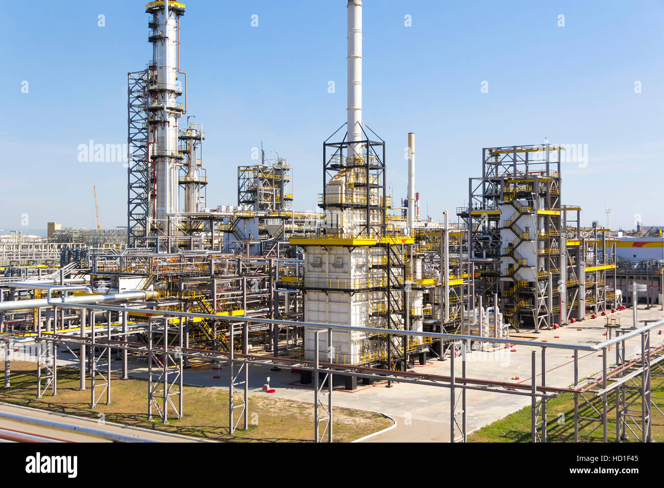 Landscape with big refinery complex at daylight Stock Photo - Alamy