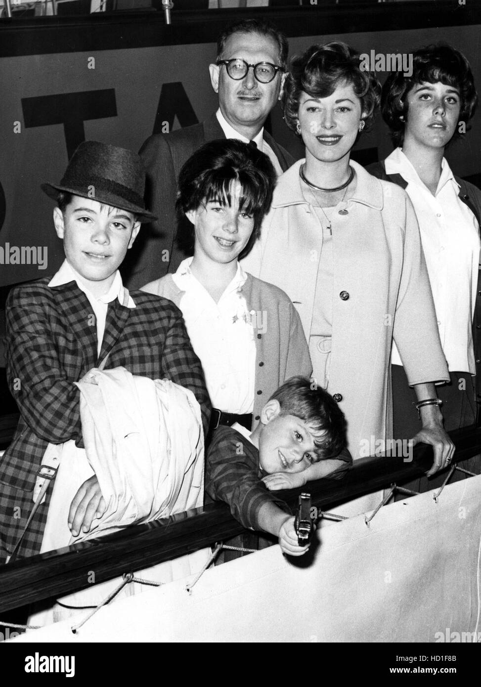 ELEANOR PARKER and her family, 1962. (l-r) Ricky, Sharon, husband Paul ...
