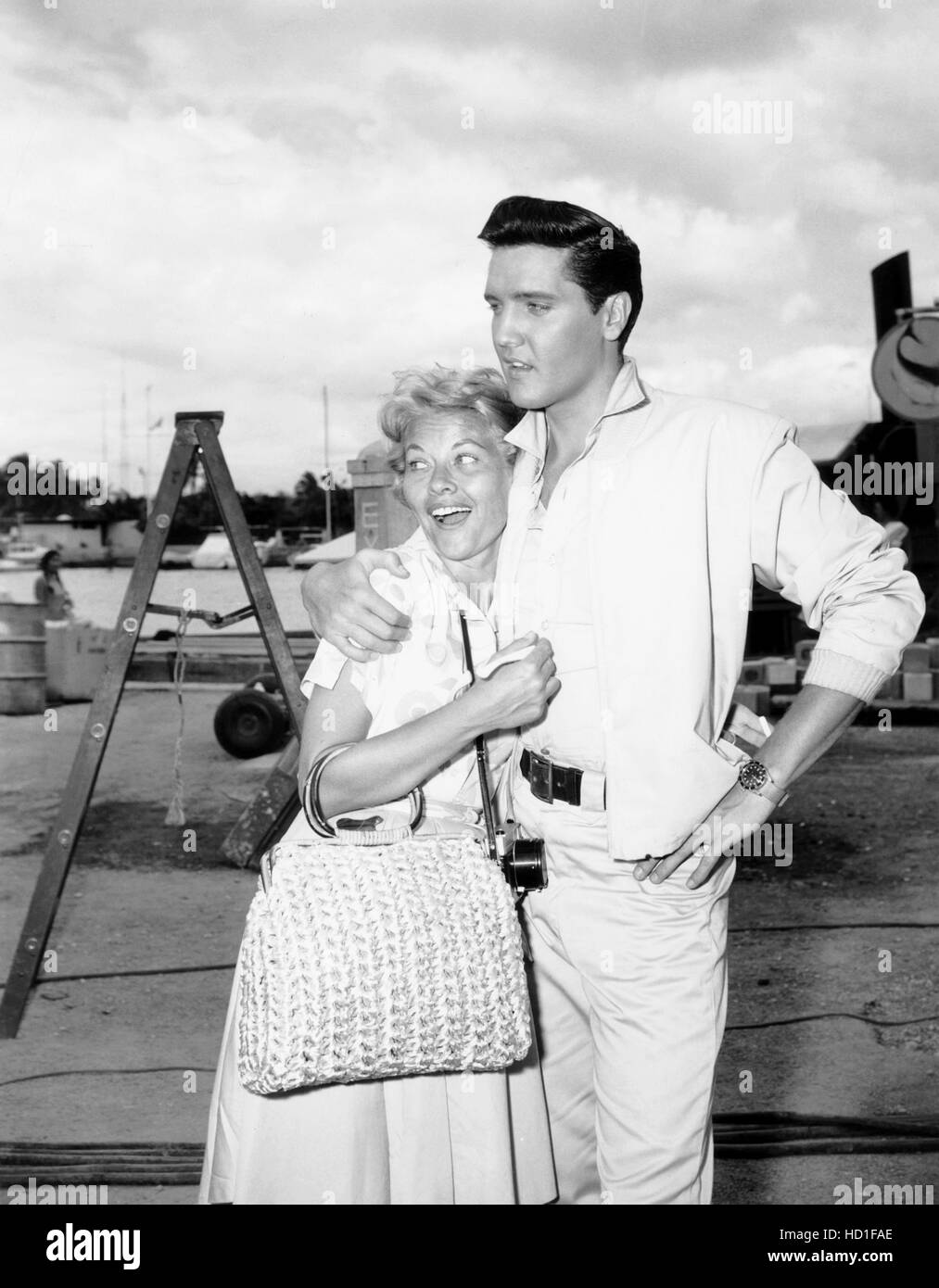 From left, singers Patti Page, Elvis Presley, ca. late 1950s Stock ...