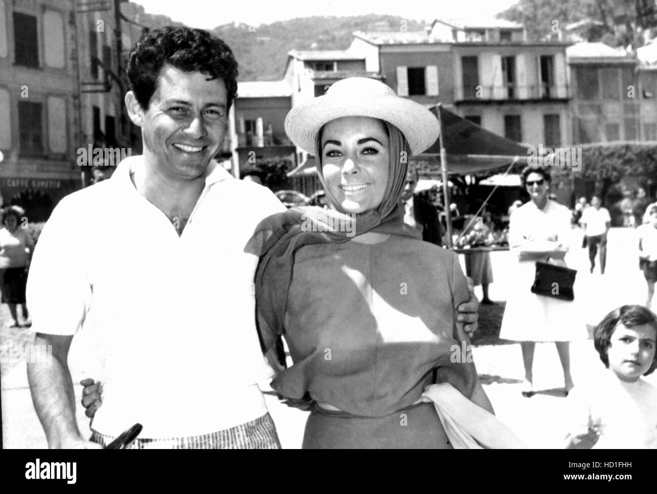 From left, Eddie Fisher, Elizabeth Taylor, in Rome for the shooting of ...