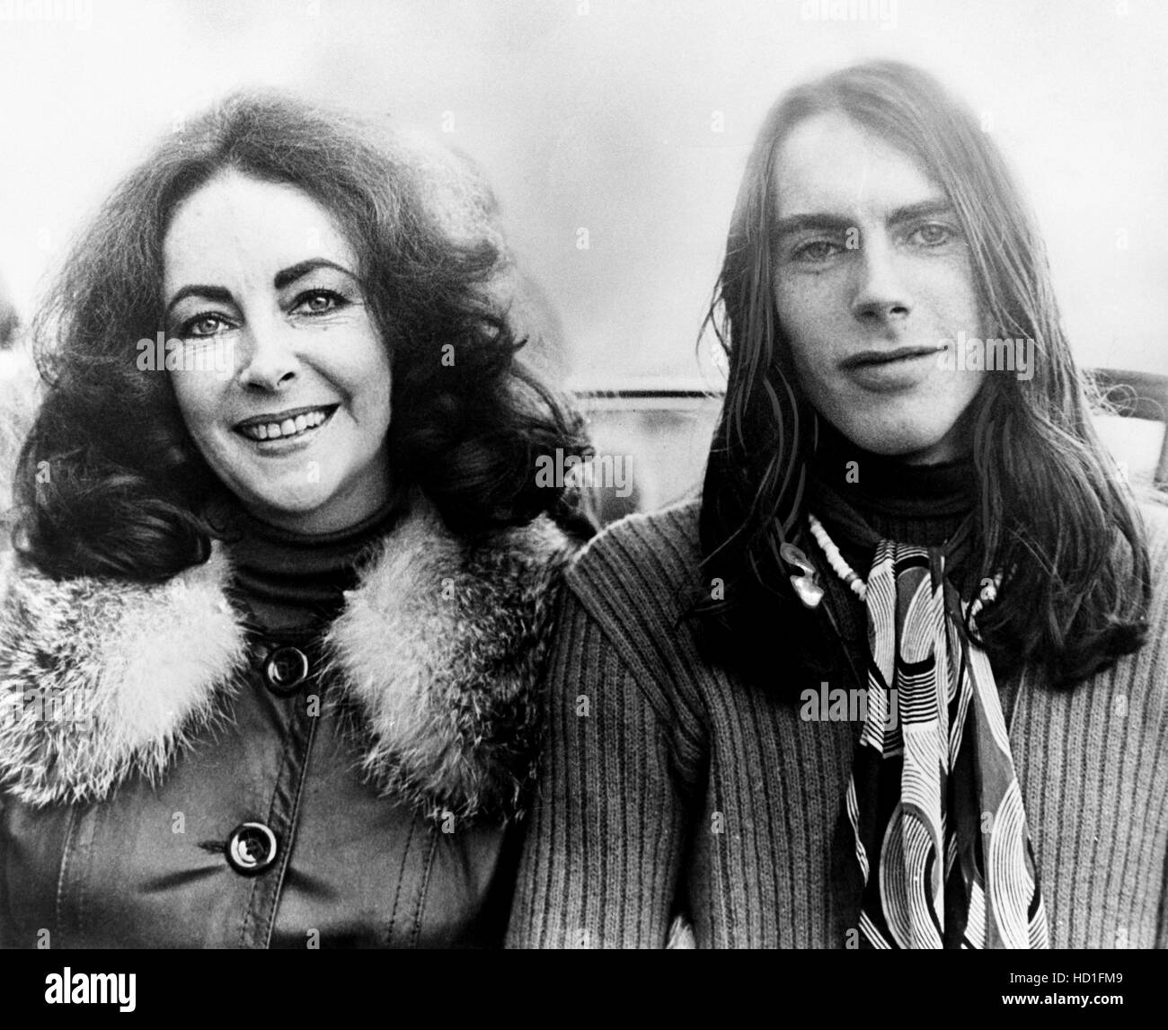 Elizabeth Taylor, left, and her son Michael Wilding, Jr., at his farm ...