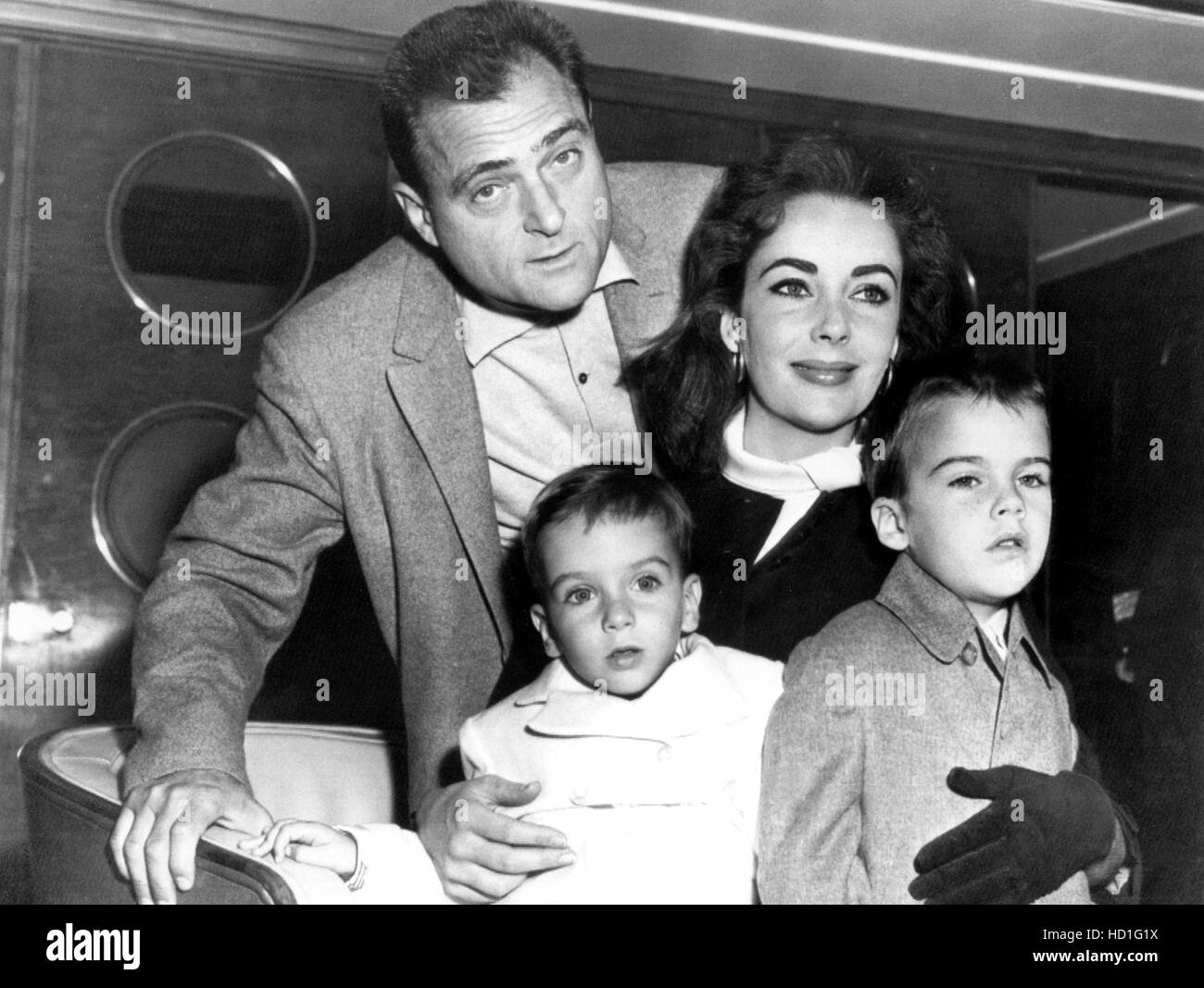 Mike todd, christopher Wilding, Elizabeth Taylor, Michael Wilding Jr ...