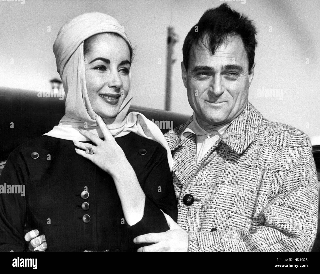 Elizabeth Taylor, Mike Todd, 1/23/57 Stock Photo - Alamy