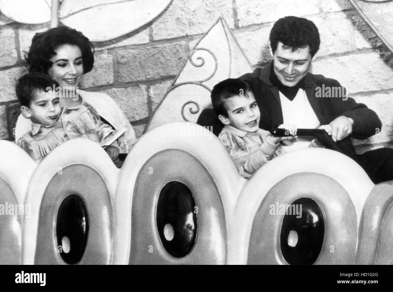 Elizabeth Taylor, Christopher Wilding, Michael Wilding Jr., Eddie ...
