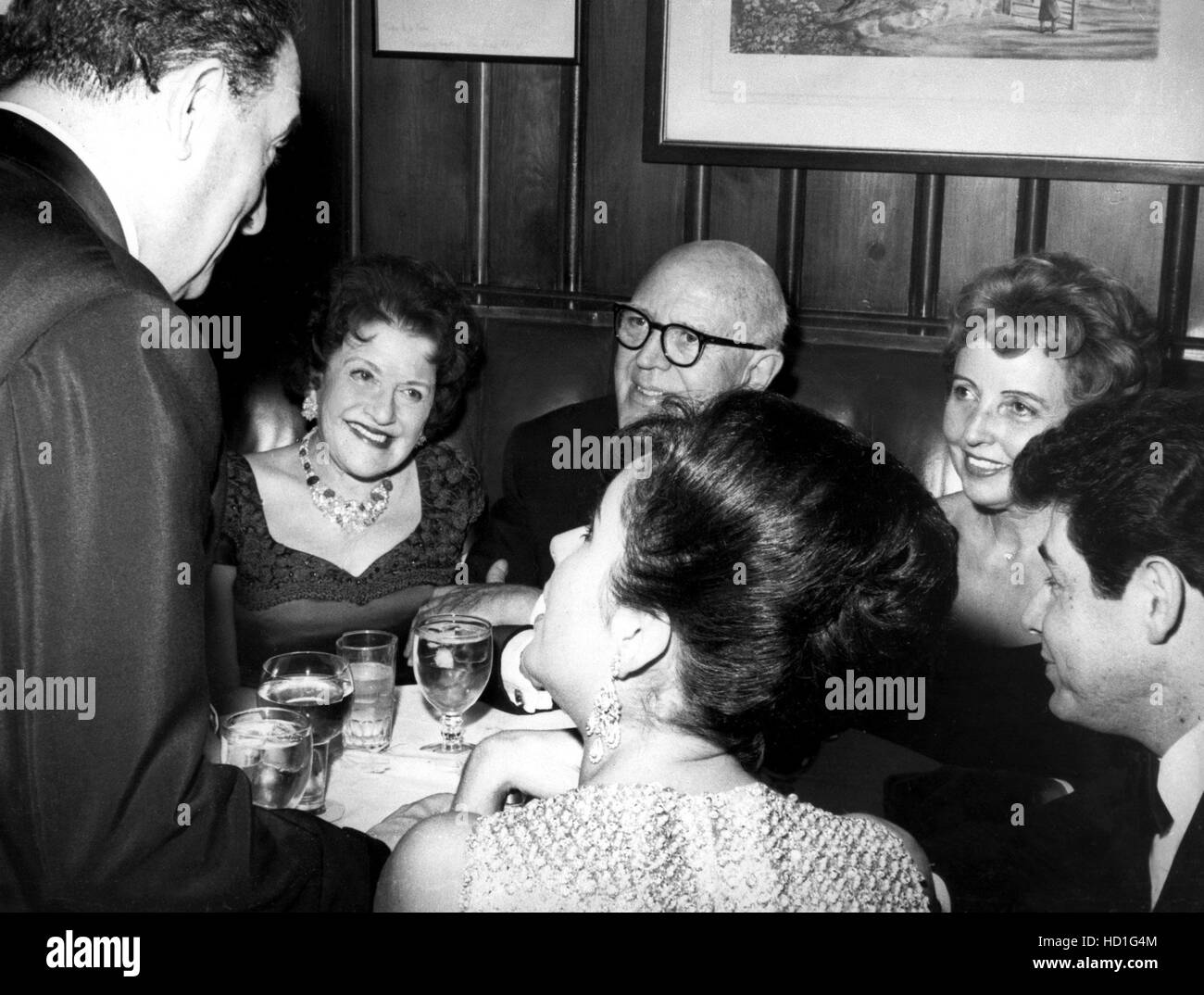 Sam Spiegel, Louella Parsons, Sarah Taylor, Eddie Fisher, Elizabeth ...
