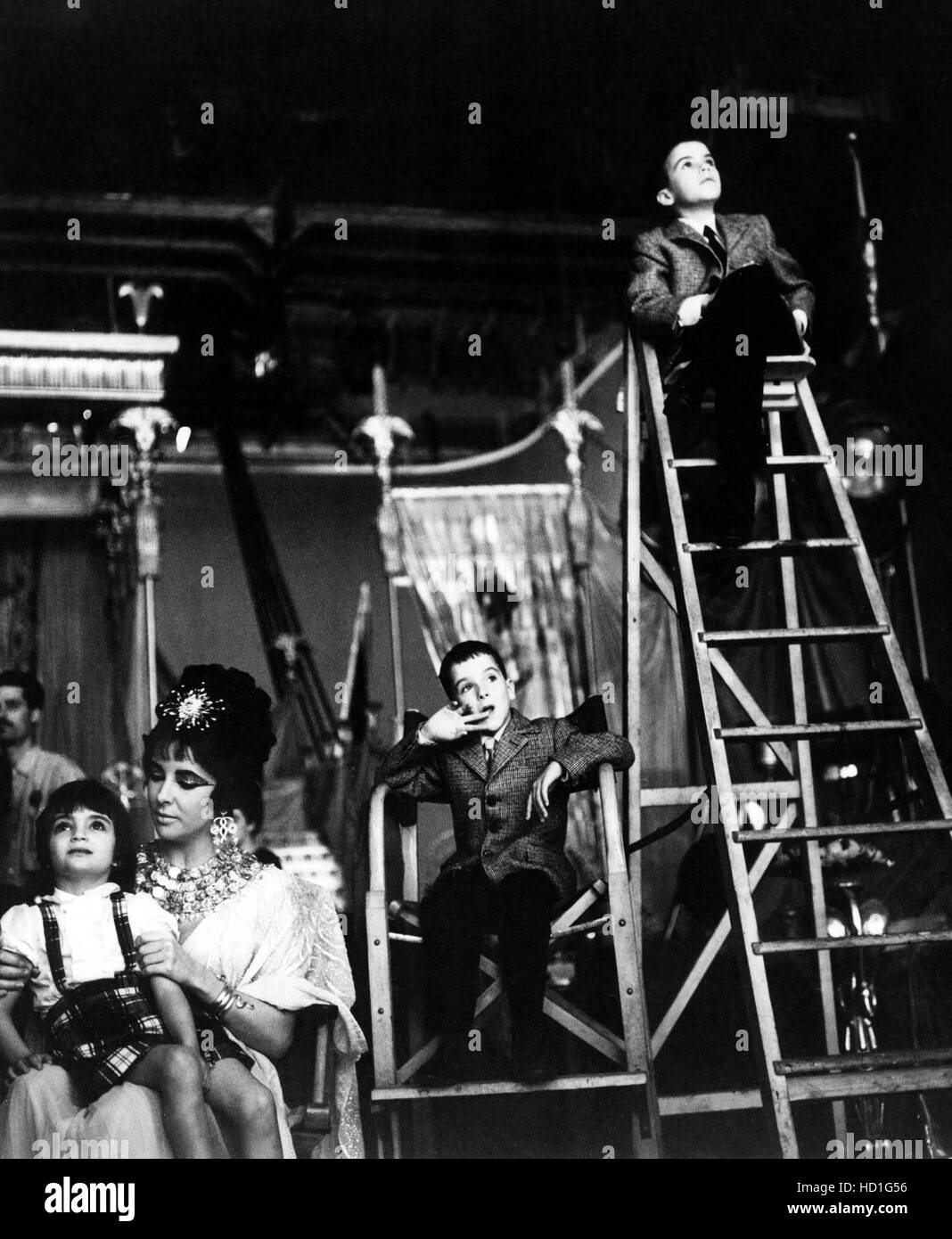 Elizabeth Taylor with Liza Todd, Christopher Wilding, Michael Wilding ...