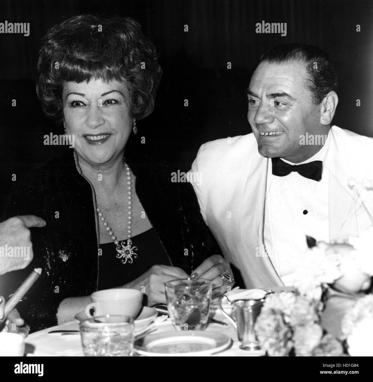 ERNEST BORGNINE, with then fiancee Ethel Merman at premiere of "Chalk ...