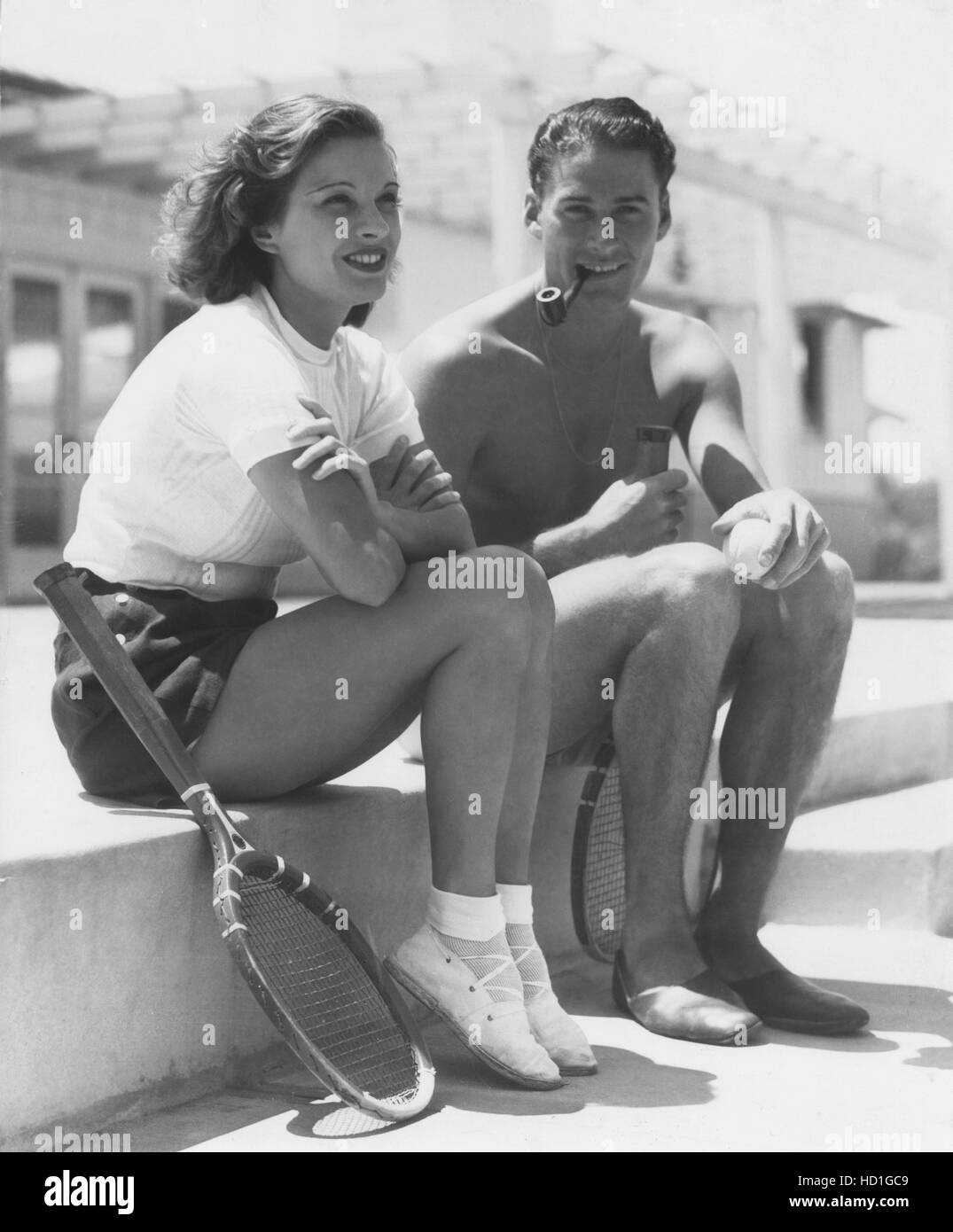 From left: Lili Damita, Errol Flynn, 1935 Stock Photo - Alamy