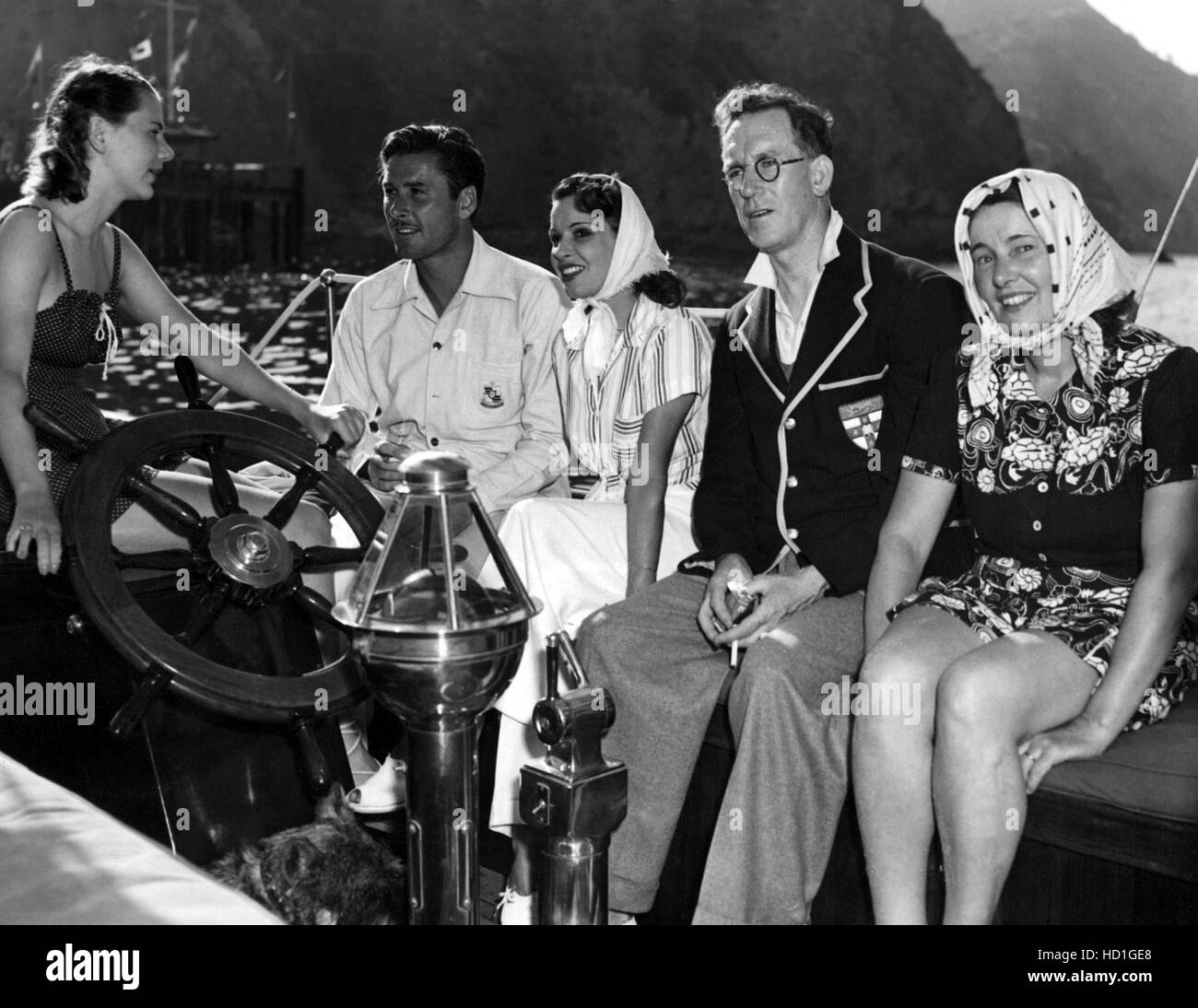 Sailing with the Flynns: sister ROSEMARY FLYNN, ERROL FLYNN, wife LILI ...