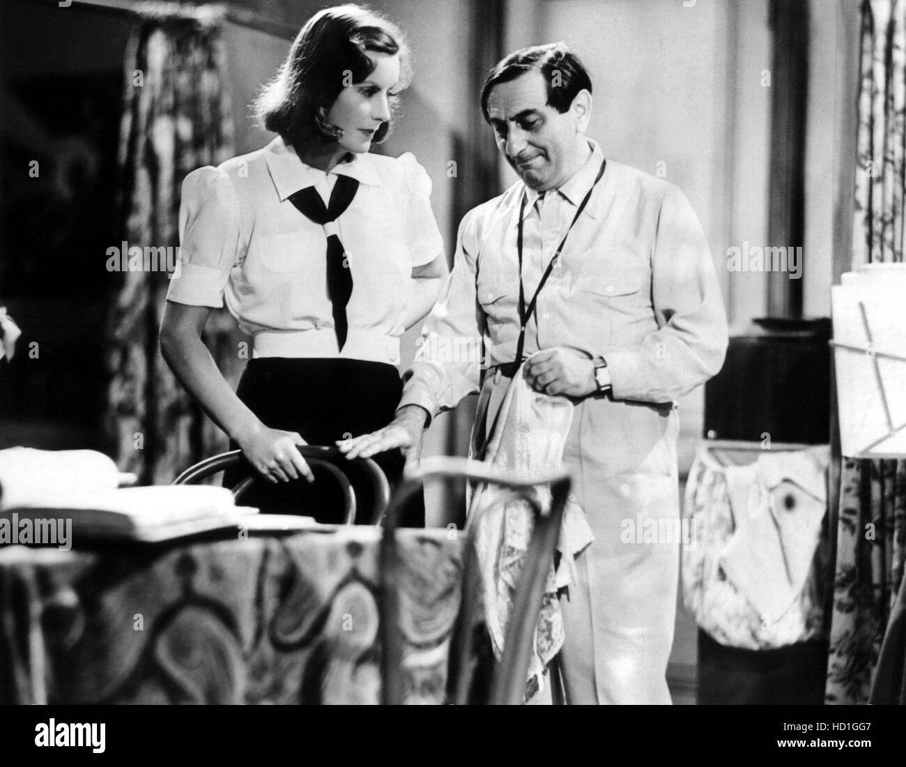 NINOTCHKA, Greta Garbo with director Ernst Lubitsch, 1939 Stock Photo ...