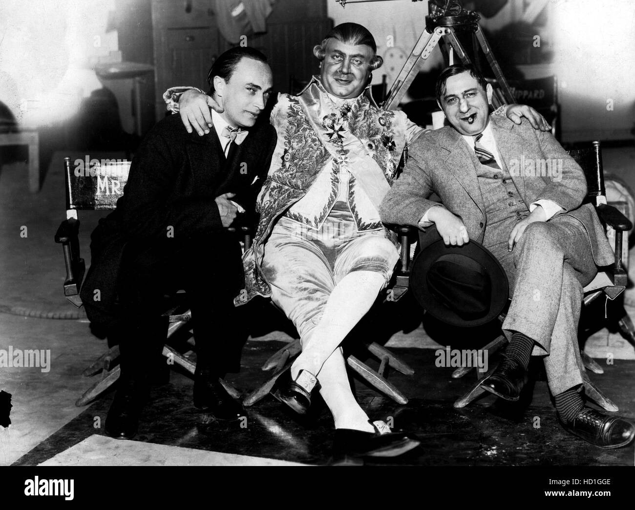 Conrad Veidt, Emil Jannings, director Ernst Lubitsch on the set of THE ...