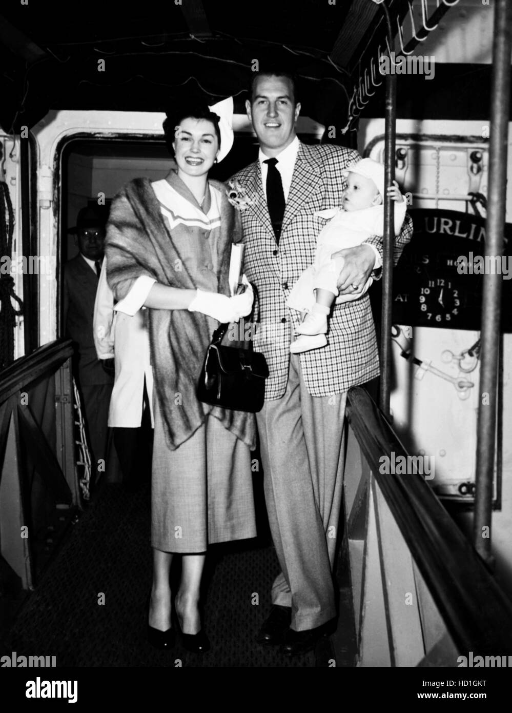 Esther Williams, left, with her second husband, actor Ben Gage, and their son, Benjamin Gage ...