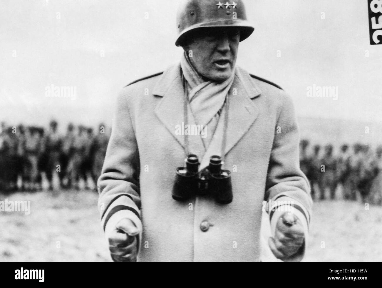 General George S. Patton addressing the American 3rd Army in England ...