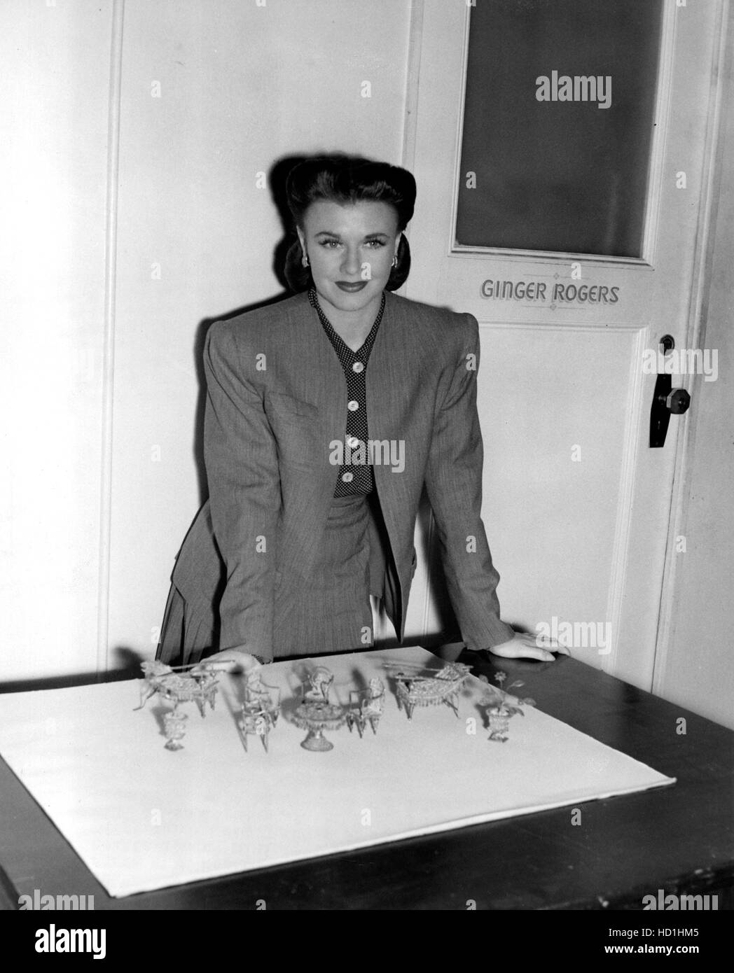GINGER ROGERS, in a publicity portrait for RKO during the filming of ...