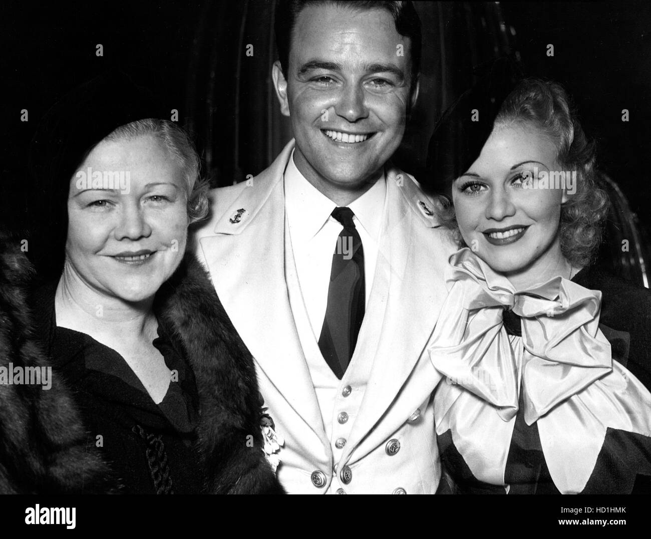 GINGER ROGERS, with her mother Lela Rogers and new husband Lew Ayres ...