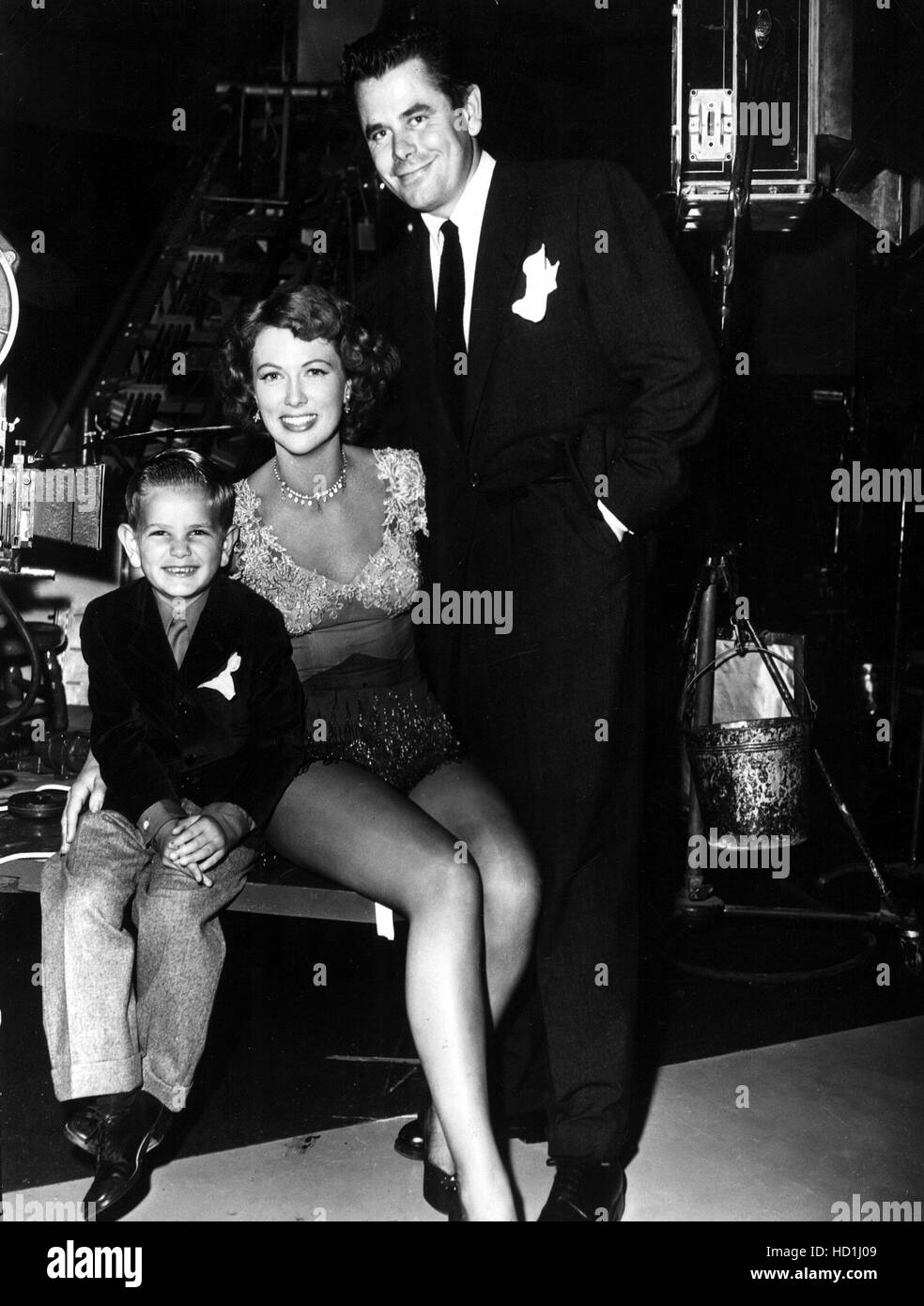PETER FORD, mom ELEANOR POWELL and dad GLENN FORD on the set of MGM's ...