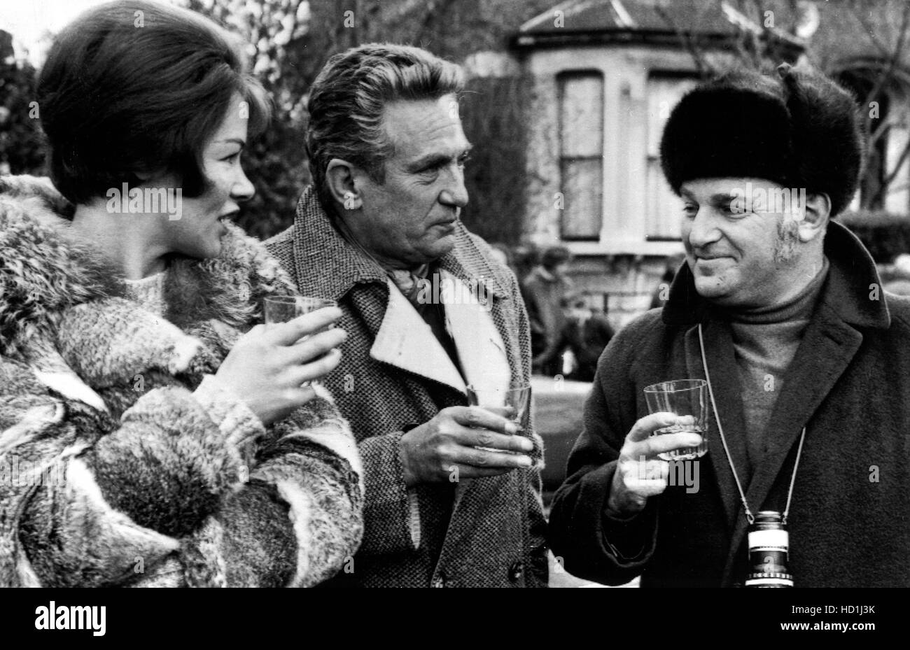 Glenda Jackson, Peter Finch, director John Schlesinger on the set of ...