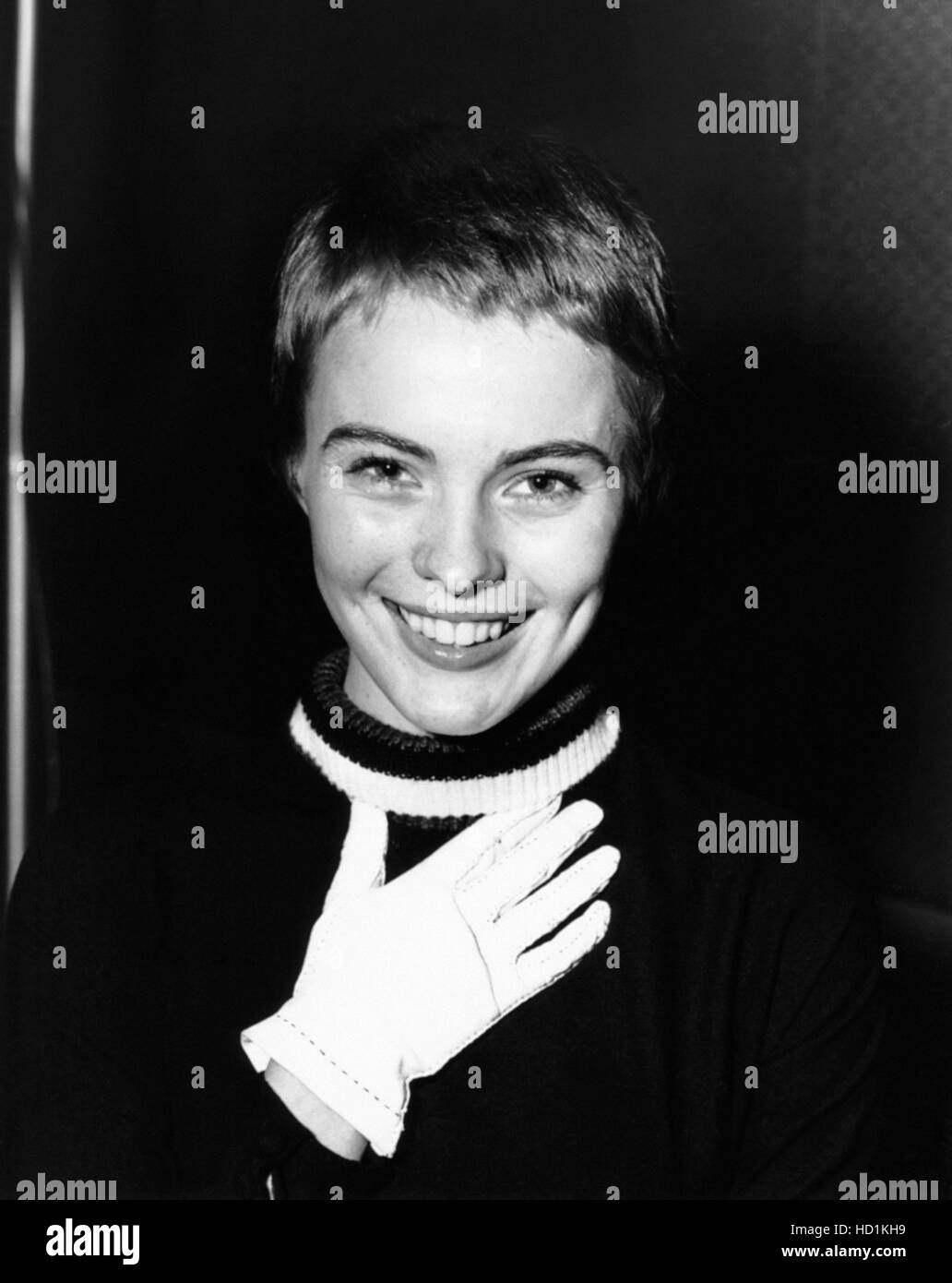 Jean Seberg, at a press event for SAINT JOAN, ca. 1957 Stock Photo - Alamy