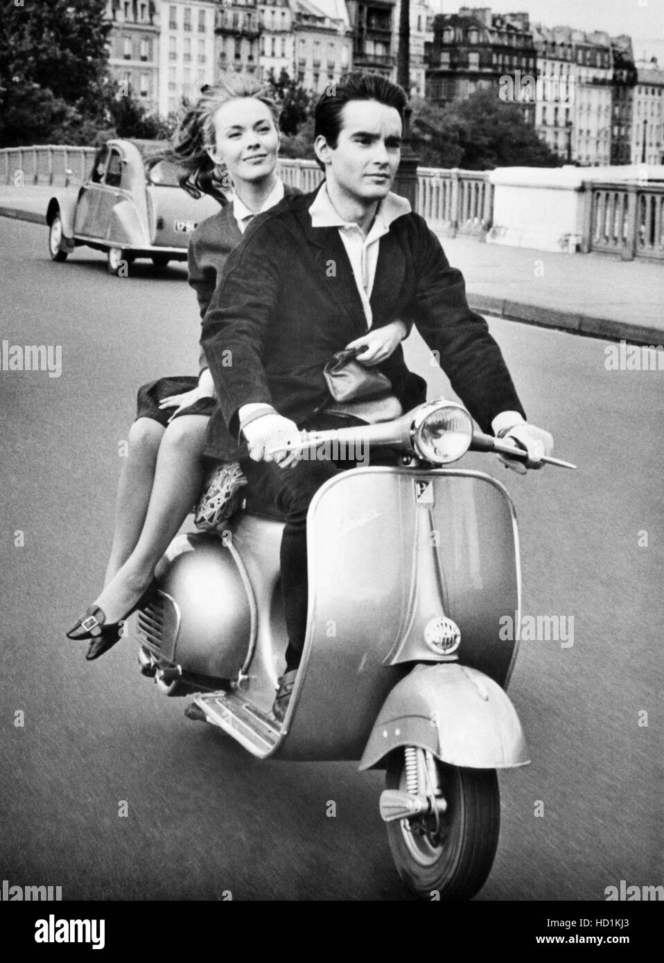 Jean Seberg, Phillippe Forquet, Paris, 1962 Stock Photo - Alamy
